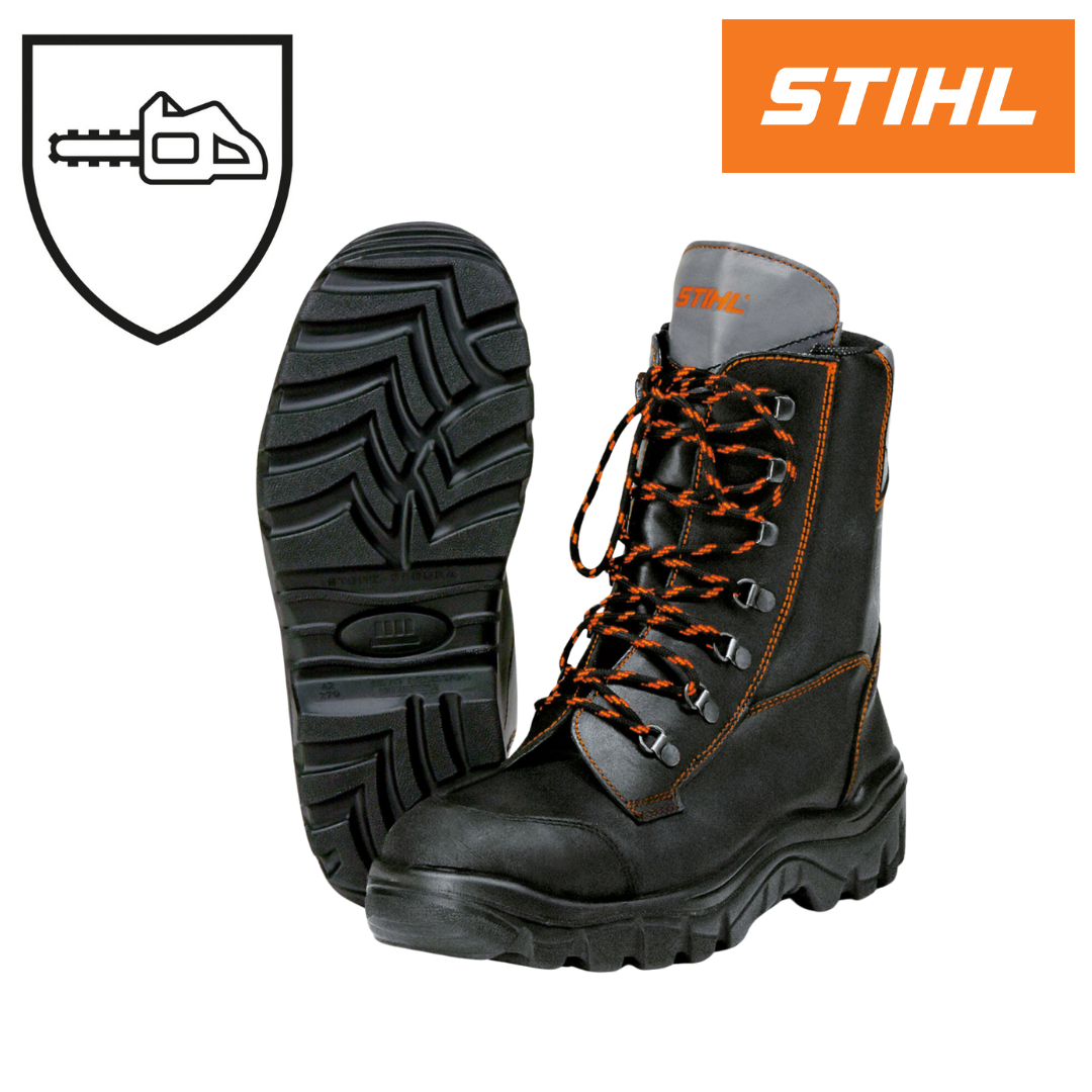 Stihl Function Leather Chainsaw Boots - with Chainsaw Protection / Cla ...