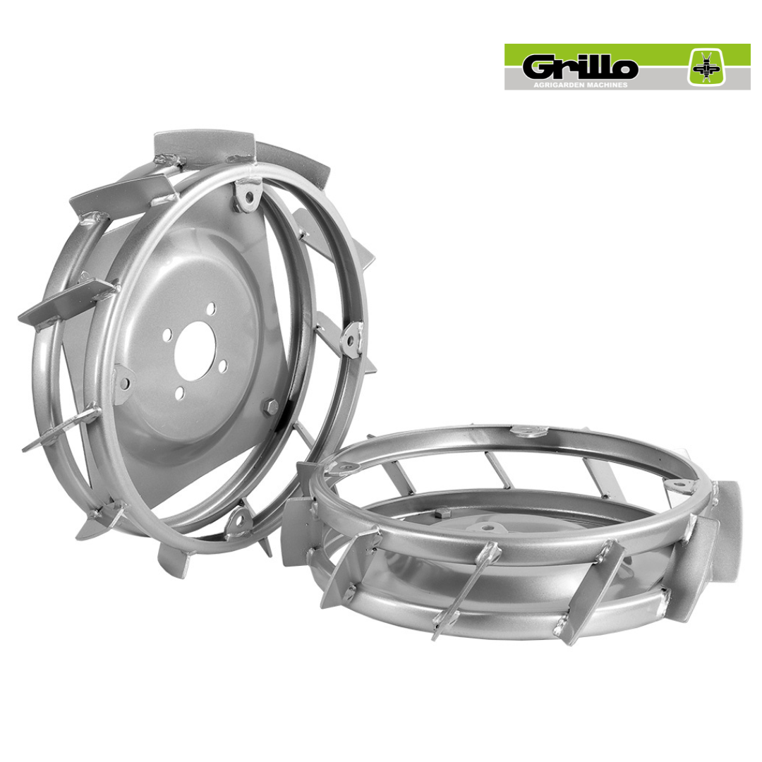 Grillo Pair of Wide Steel Wheels (40 x 10cm Diameter) — Balmers GM
